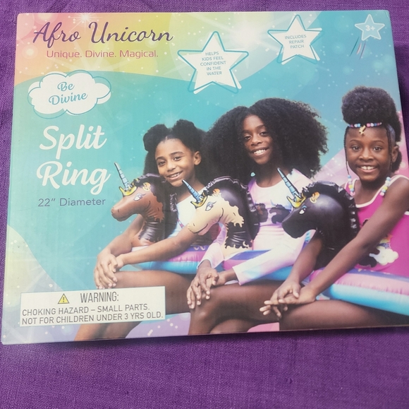 Afro Unicorn | Other | Afro Unicorn 22 Diameter Split Ring Pool Float ...